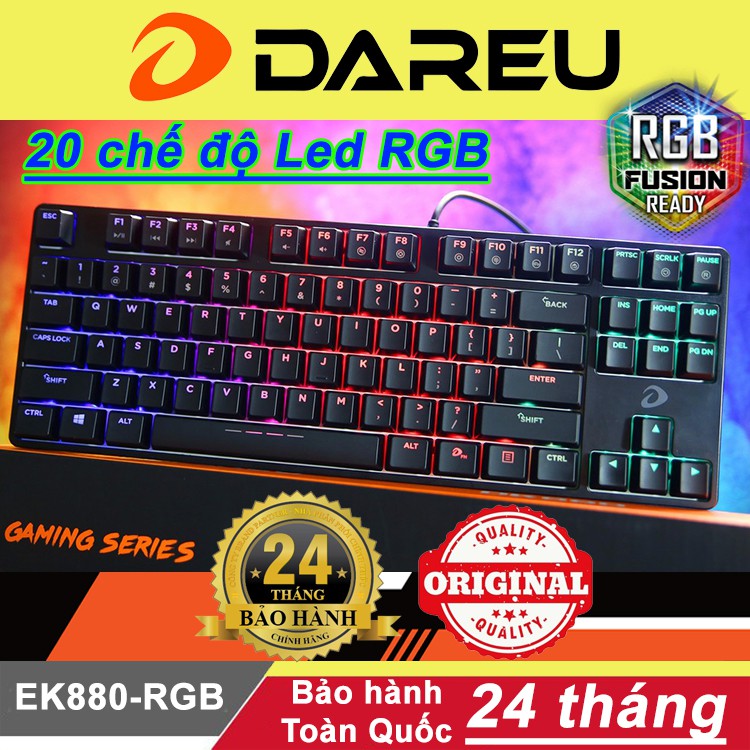 Bàn phím cơ Dareu EK880 led RGB chính hãng - Phím cơ Dareu EK880 TKL ...