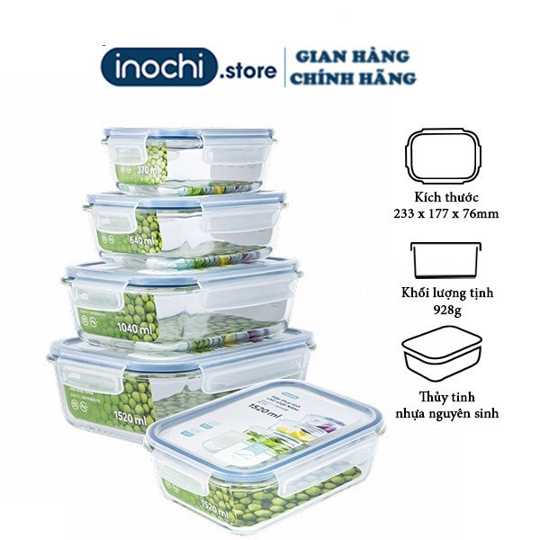 [ inochi.store ] Hộp Thuỷ Tinh Chữ Nhật , Đựng Thực Phẩm Nikko INOCHI ...