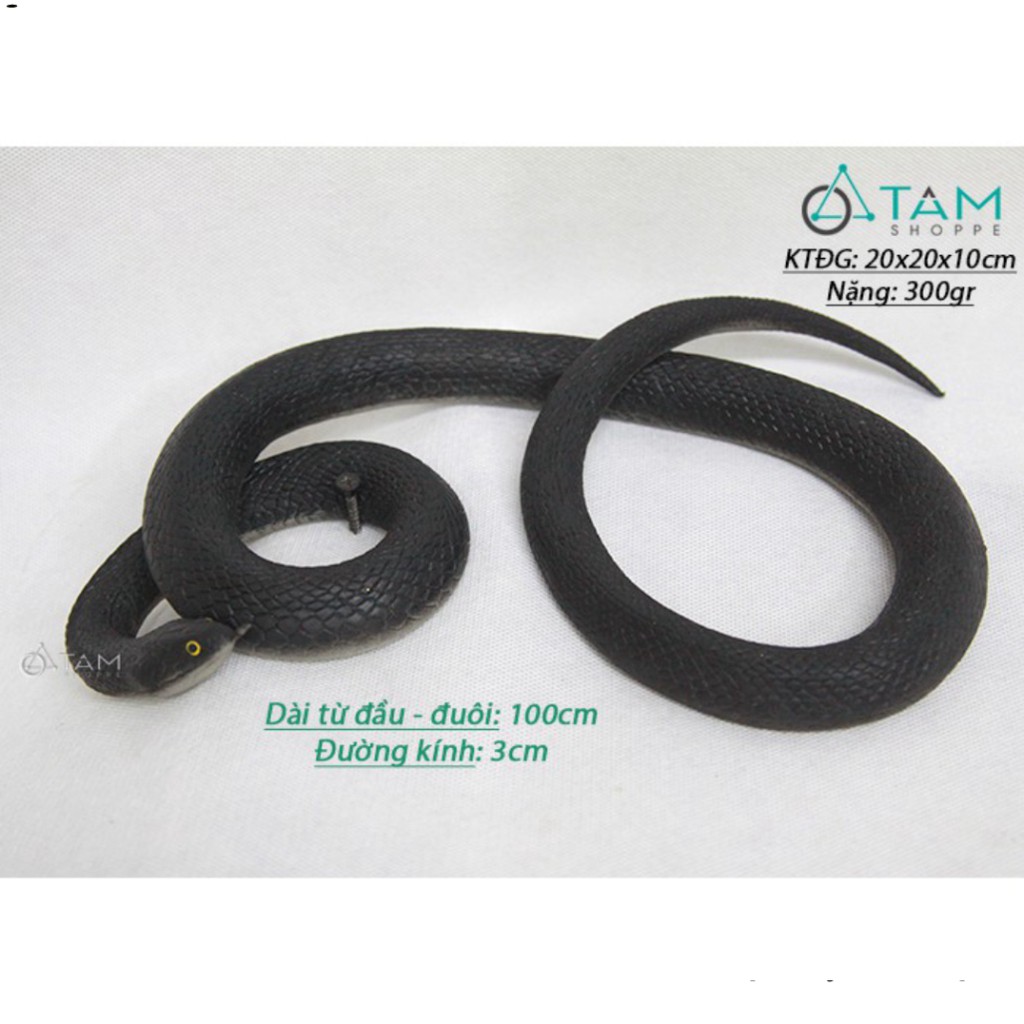 Con rắn giả cao su trang trí cỡ trung 100cm HLW-RAN-02 TAN | Shopee ...