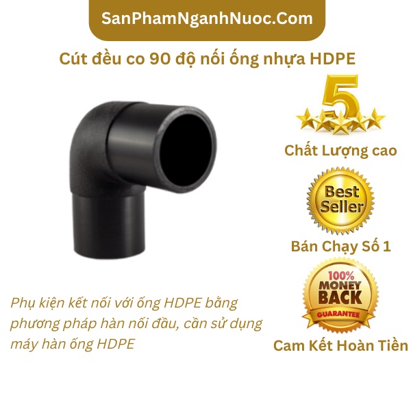 Cút đều 90 độ co HDPE 125 Hàn Đối Đầu | Shopee Việt Nam
