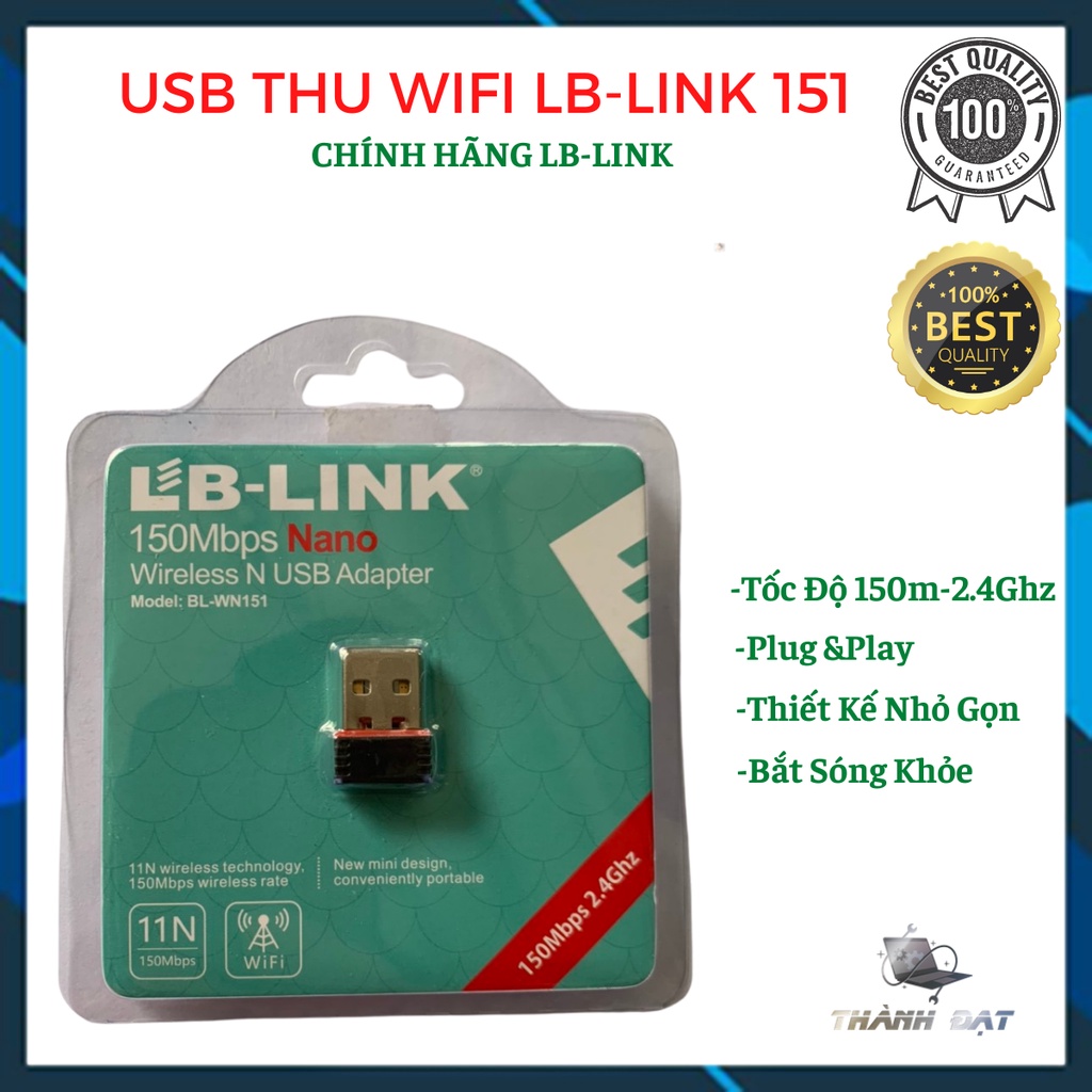 USB Wifi Bộ thu wifi LB-LINK BL-WN151 tốc độ 150Mb, Chính Hãng | Shopee ...