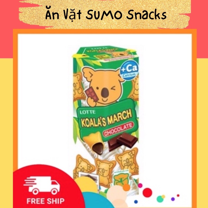 Bánh Gấu Koala's March Nhân Hương Dâu và Socola 37g-Ăn Vặt Sumo Snack ...