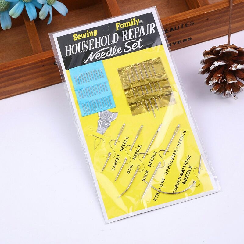 Set 24 kim thêu/ kim may vỉ vàng nhiều loại kim, nhiều kích thước ...