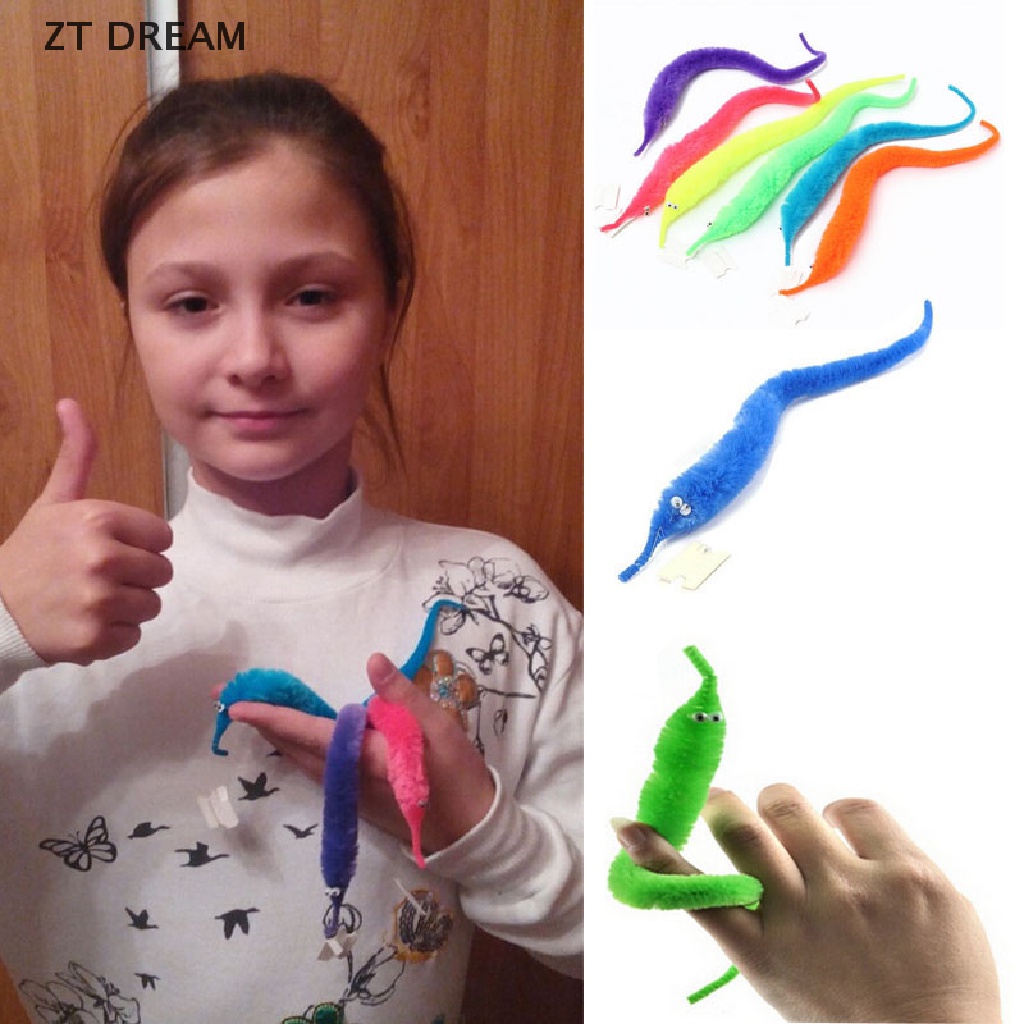 ZTD 1 X Magic Twisty Fuzzy Worm Wiggle Moving Sea Horse Kids Trick Toy ...