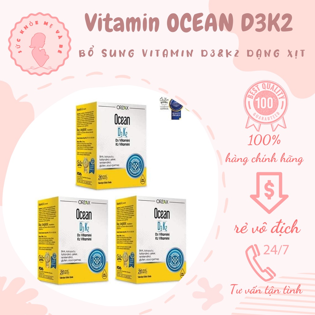 [Chính Hãng] Vitamin OCEAN D3K2 - Bổ sung vitamin D3, K2 dạng xịt và ...