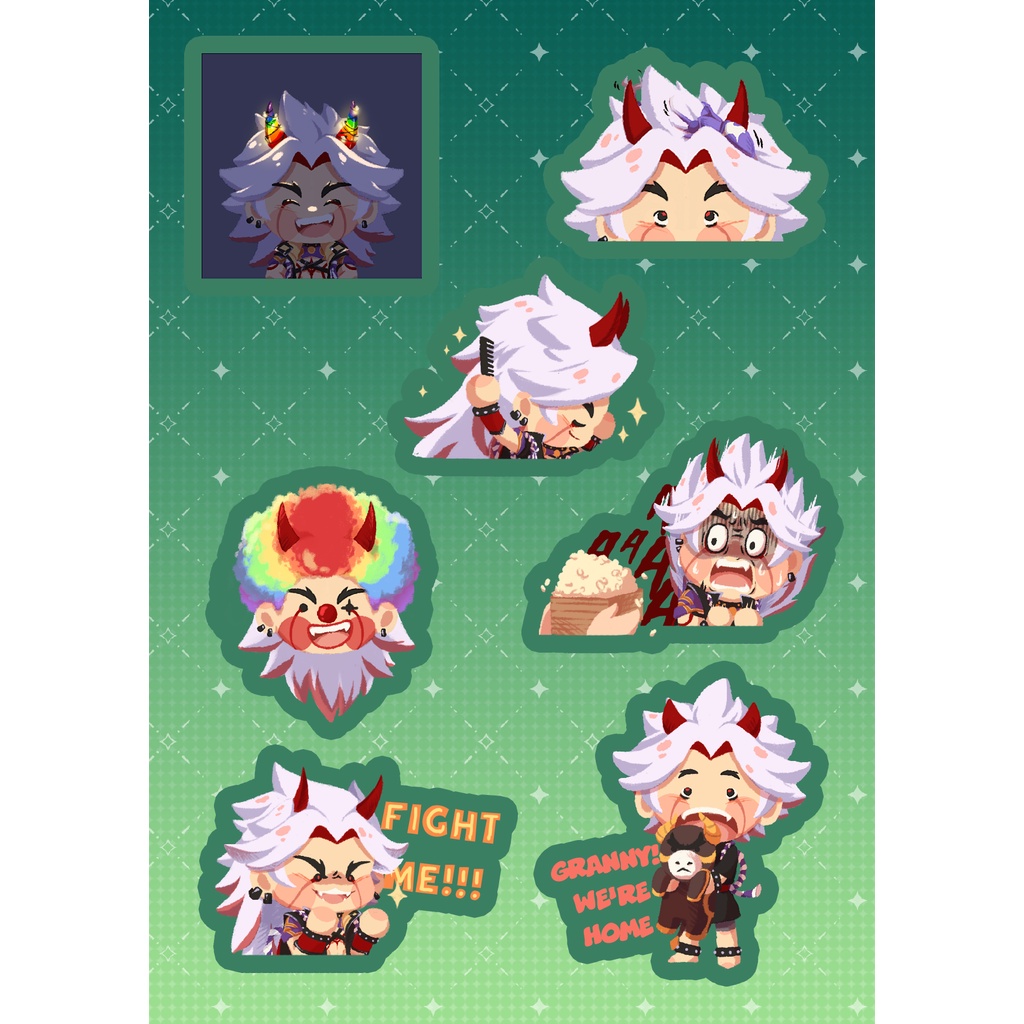[Hình dán] Sticker meme chúa hề Inazuma Itto Genshin Impact | Shopee ...