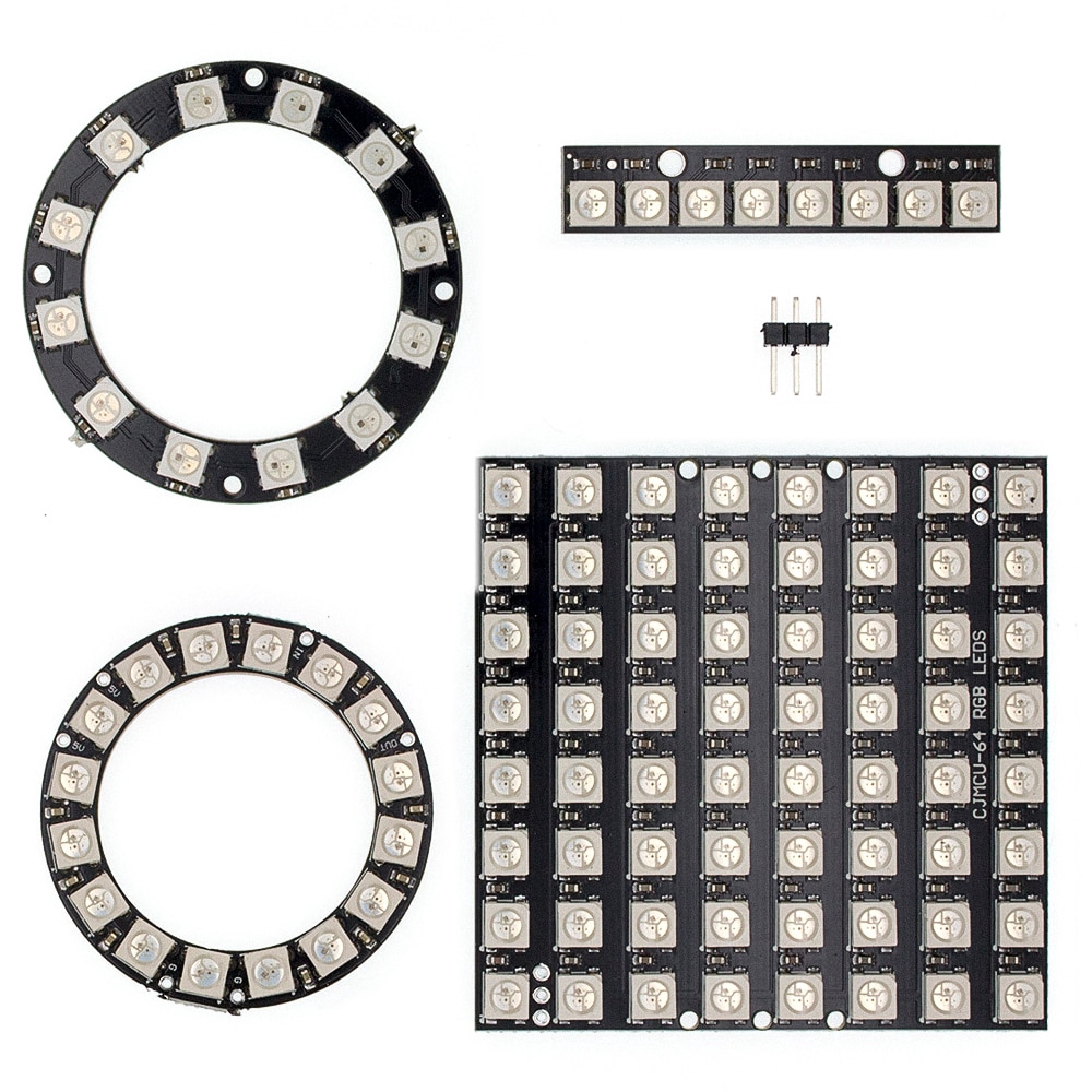 Bảng đèn LED Ws2812 8 Bit/12 Bit/16 Bit/64 Bit 5050 Rgb | Shopee Việt Nam