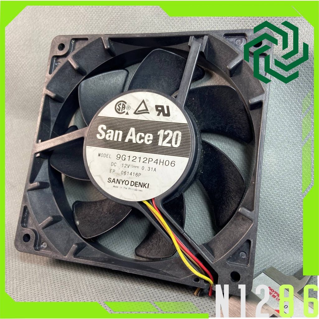 Quạt tản nhiệt 12 cm, SANYO 12V 0.31A San Ace 120, 9G1212P4H06 GIÓ TỐT | Shopee Việt Nam
