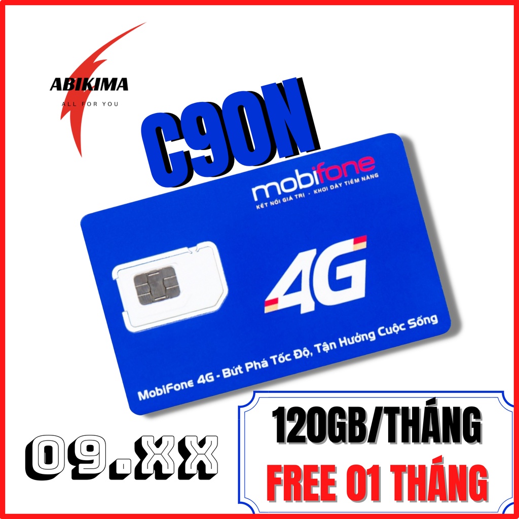 (FREESHIP) Sim 4G Mobifone C90N - FV119 Free Tháng Đầu - 4GB/NGÀY ...