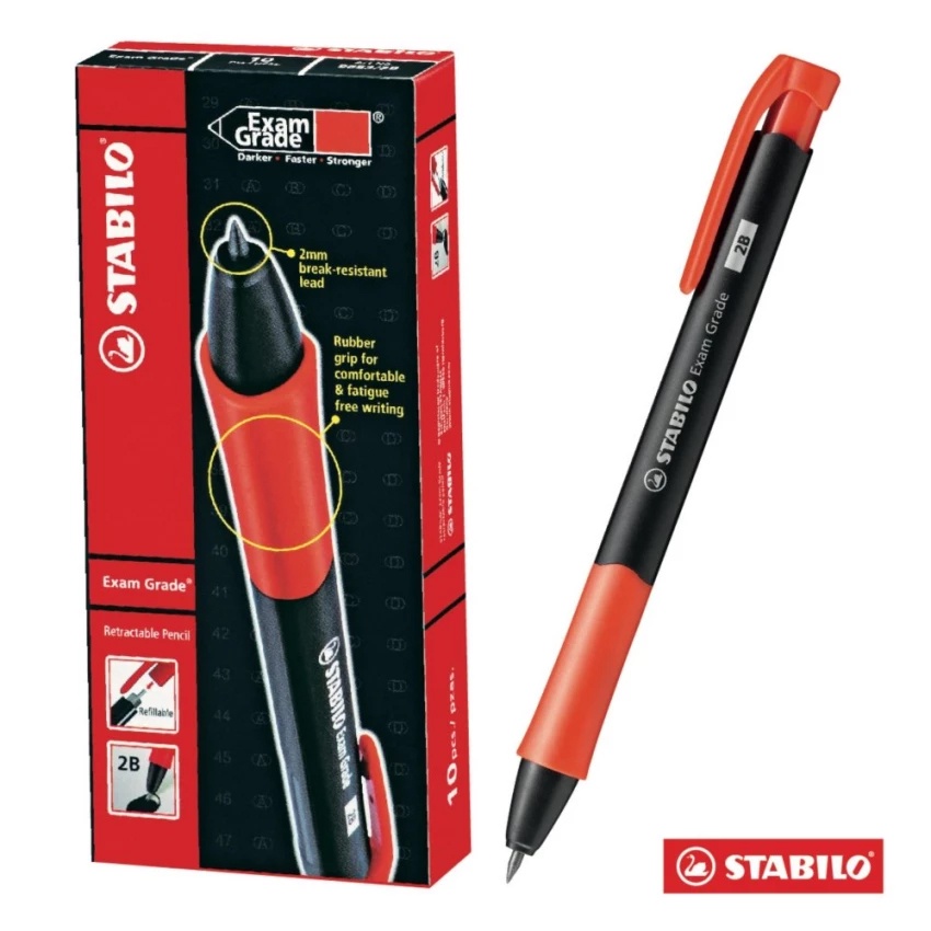 Combo Hộp 10 cây bút chì bấm STABILO Exam Grade nét 2.0mm | Shopee Việt Nam