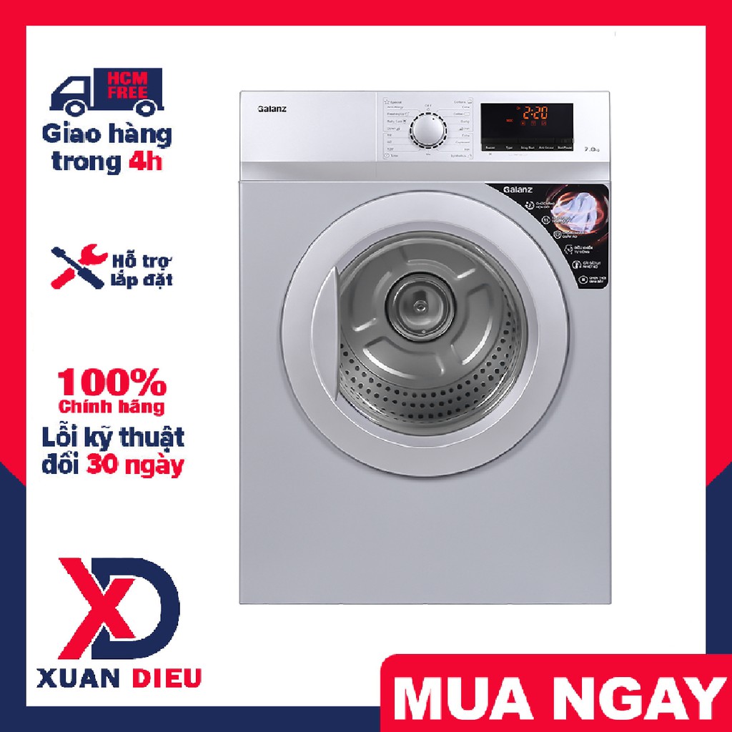 Máy sấy Galanz 8.0 KG DV-80T5C(S) 15 chương trình sấy tự động,Chống nhăn,Hẹn giờ sấy | Shopee ...