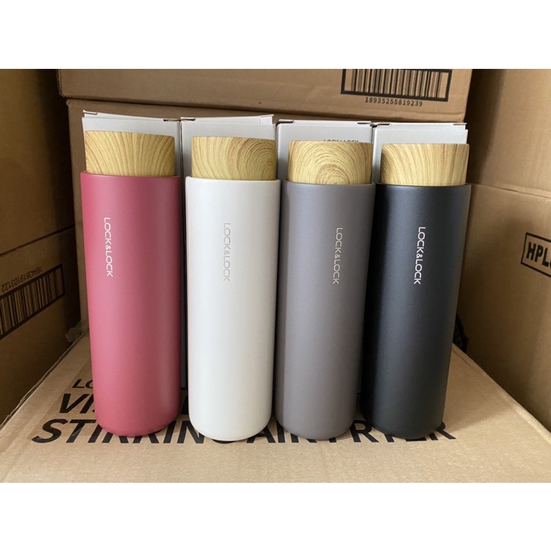 [LOCK&LOCK] BÌNH GIỮ NHIỆT FLAT TUMBLER NẮP KIỂU GỖ 400ML - LHC4227 ...