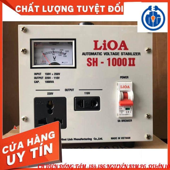 [CHÍNH HÃNG] Ổn áp 1 pha LIOA SH-1000 II 1.0kVA điện áp vào 150V - 250V ( Thế hệ mới 2020 )-HÀNG ...