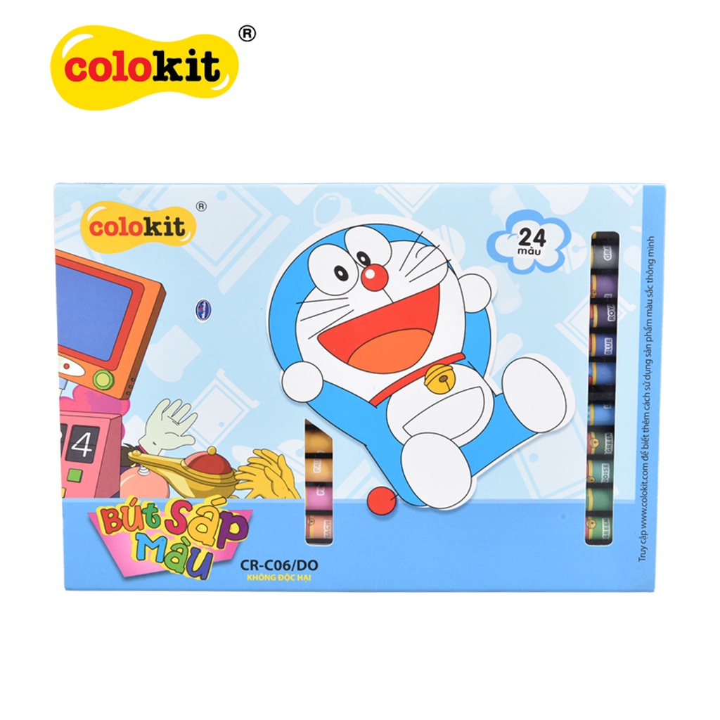 Bút sáp màu Doremon 16 - 24 màu | Shopee Việt Nam
