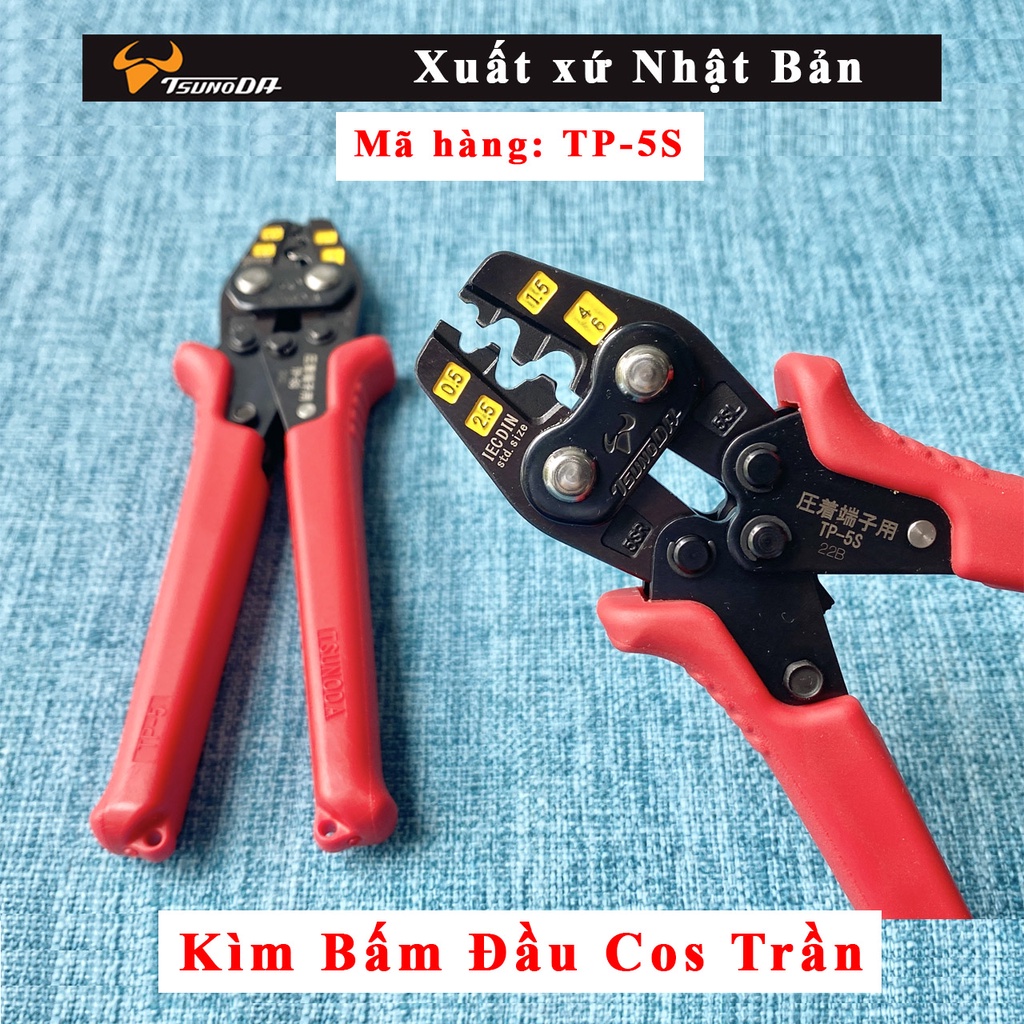 Kìm bấm cos TP-5S hãng Tsunoda sản xuất tại Nhật bản- Kiểu bấm điểm ...