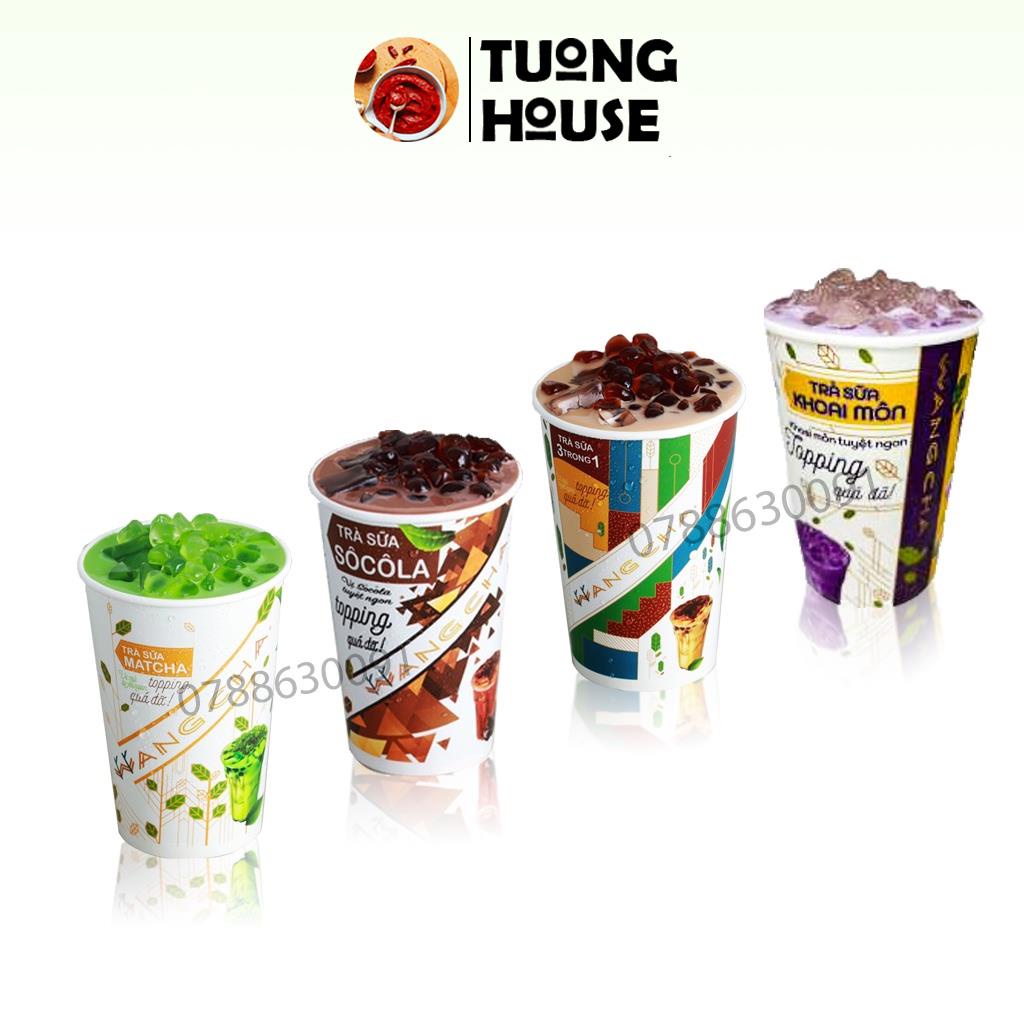 Ly Trà Sữa 3in1 WangCha nhiều vị Tặng Kèm 1 gói Topping 60g | Shopee ...