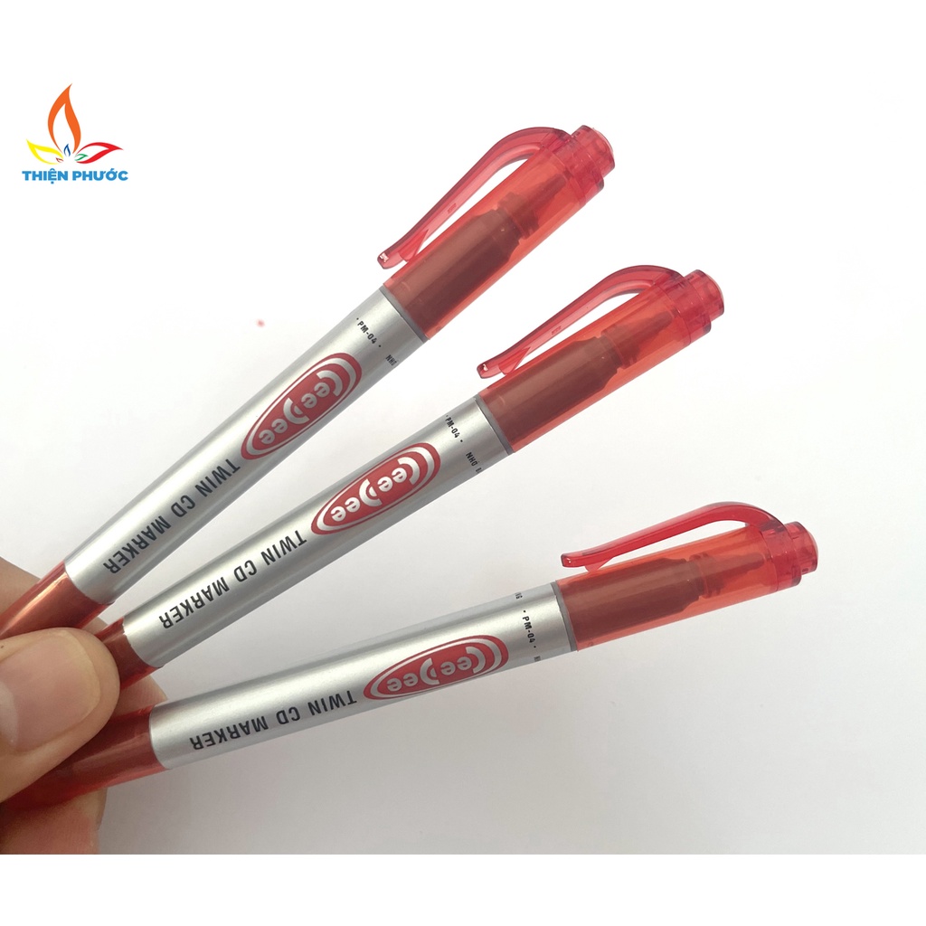 Bút lông dầu Thiên Long 2 đầu PM04 không xóa được SUKADO | Shopee Việt Nam