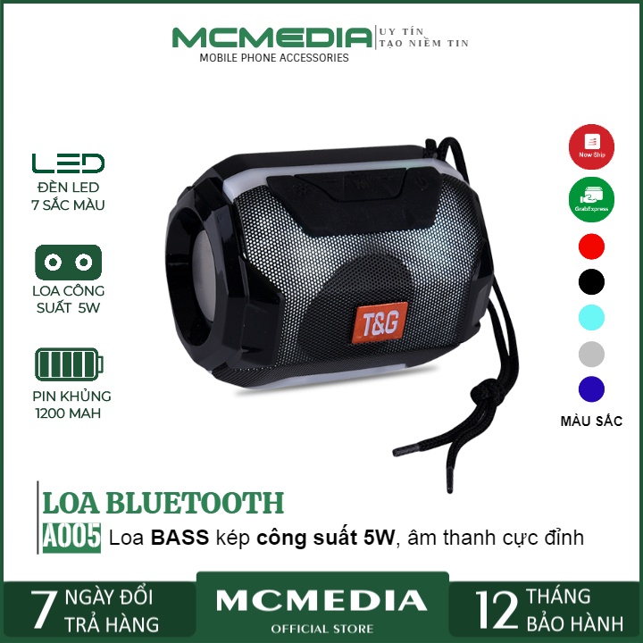 Loa Bluetooth Mini Nghe Nhạc Hay A005 Có Đèn LED RGB Nhấp Nháy Theo Nhạc Công Suất 5W Ấm Bass ...