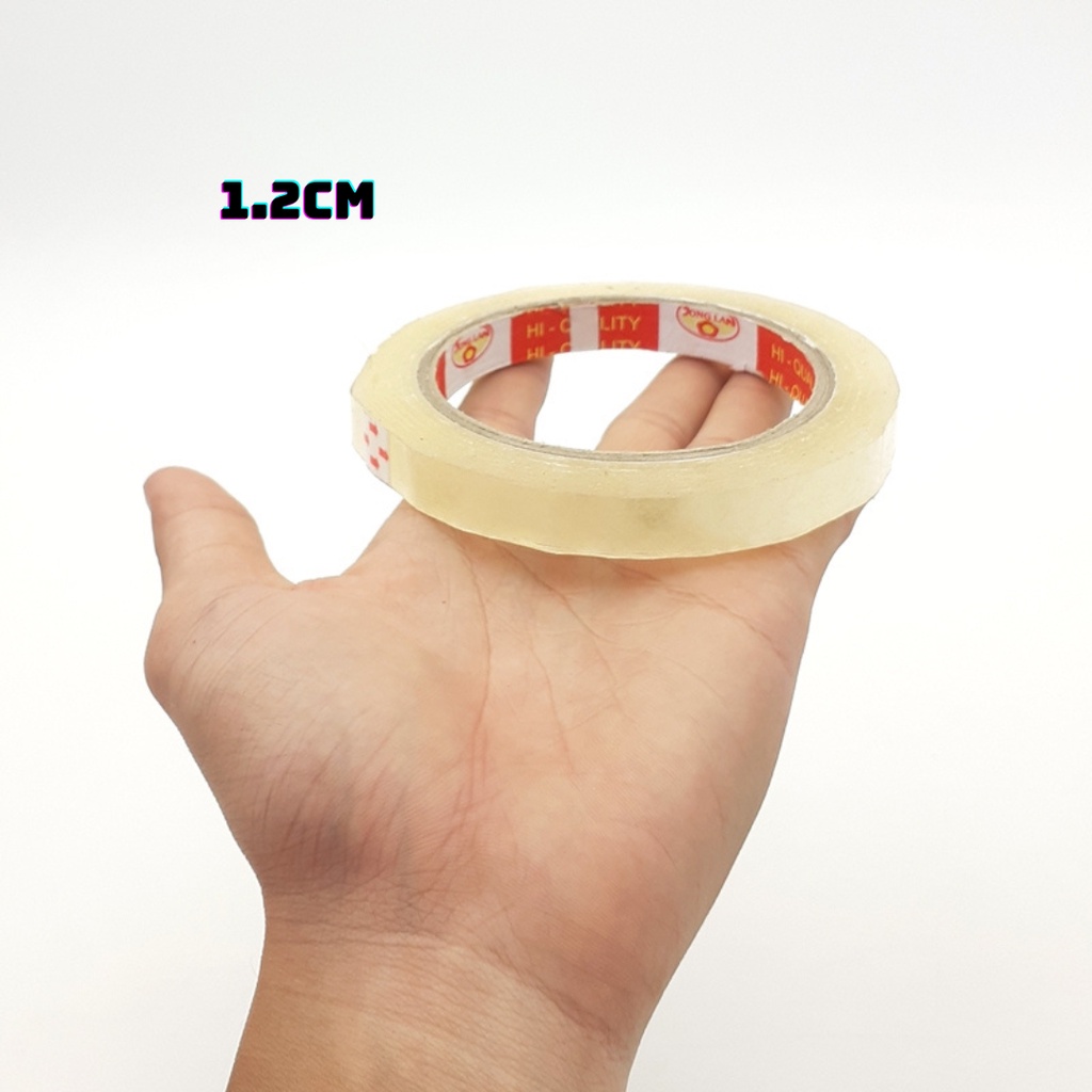 Băng keo trong 1,2cm 2,5cm 5cm keo nhỏ 12mm 25mm 50mm | Shopee Việt Nam