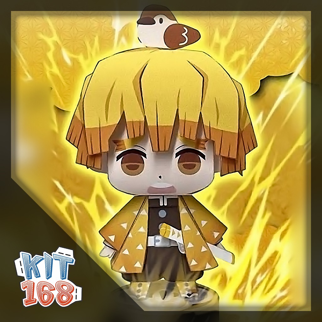 Mô hình giấy Anime Chibi Zenitsu Agatsuma ver 4 – Demon Slayer (Kimetsu ...