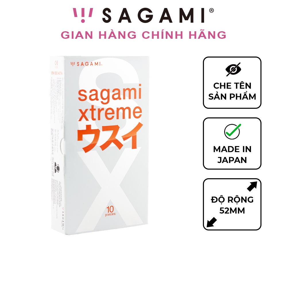 Bao cao su Sagami Xtreme - Superthin - bcs mỏng - kéo dài thời gian - 01 hộp | Shopee Việt Nam