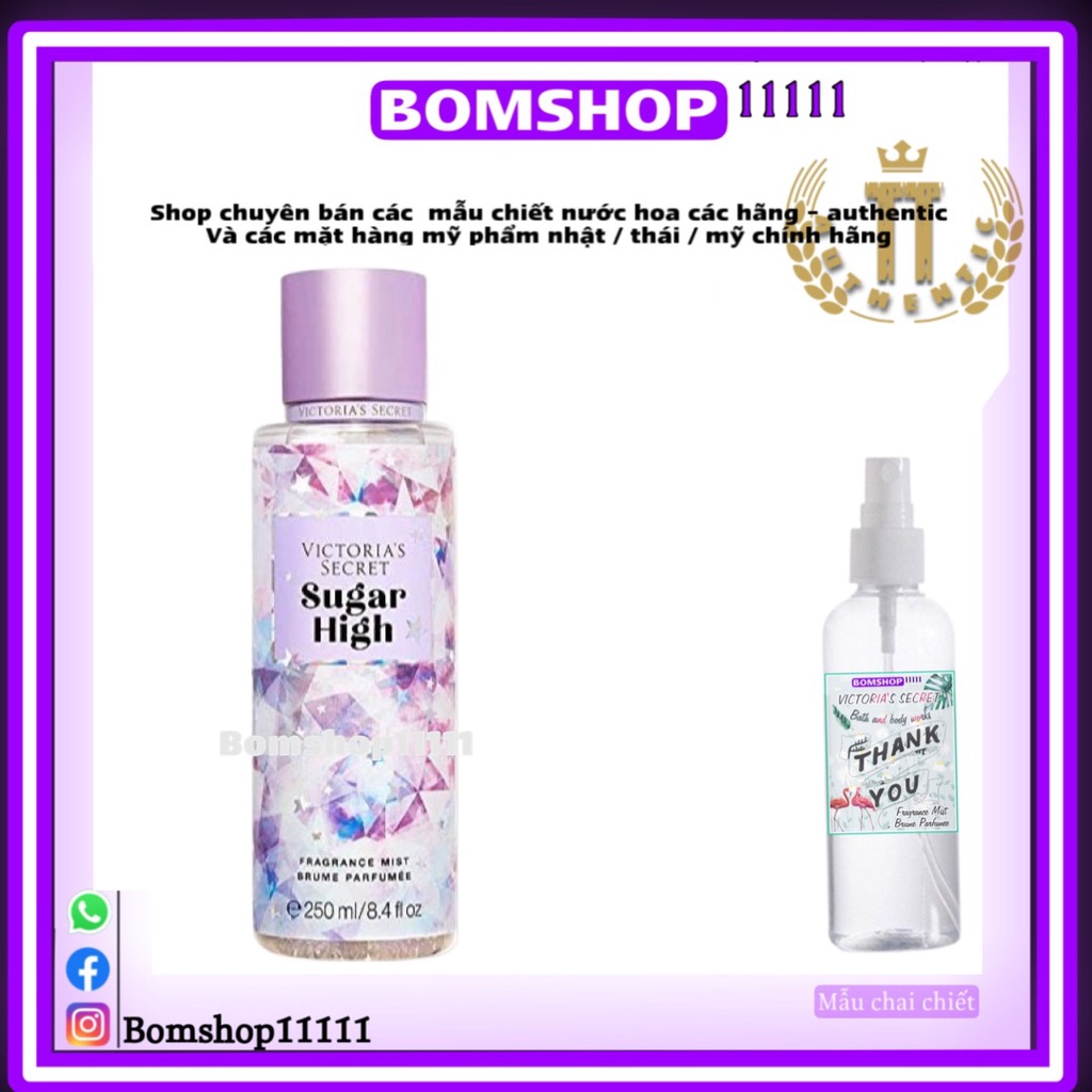 VICTORIA'S SECRET Xịt Thơm Toàn Thân Body Mist - Sugar High 250ml | Shopee Việt Nam