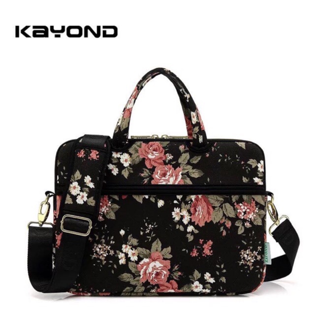 Túi chống sốc kayond hoạ tiết hoa nền đen | Shopee Việt Nam