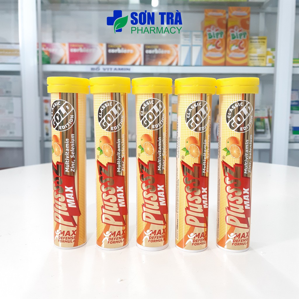 [Chính hãng] Viên sủi vitamin C Plusssz Gold Max Multi vị Cam tuýp 20 ...
