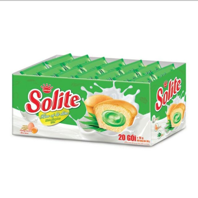 Kinh Đô - Bánh Bông Lan Tròn Solite 360g (20 gói x 18g) | Shopee Việt Nam