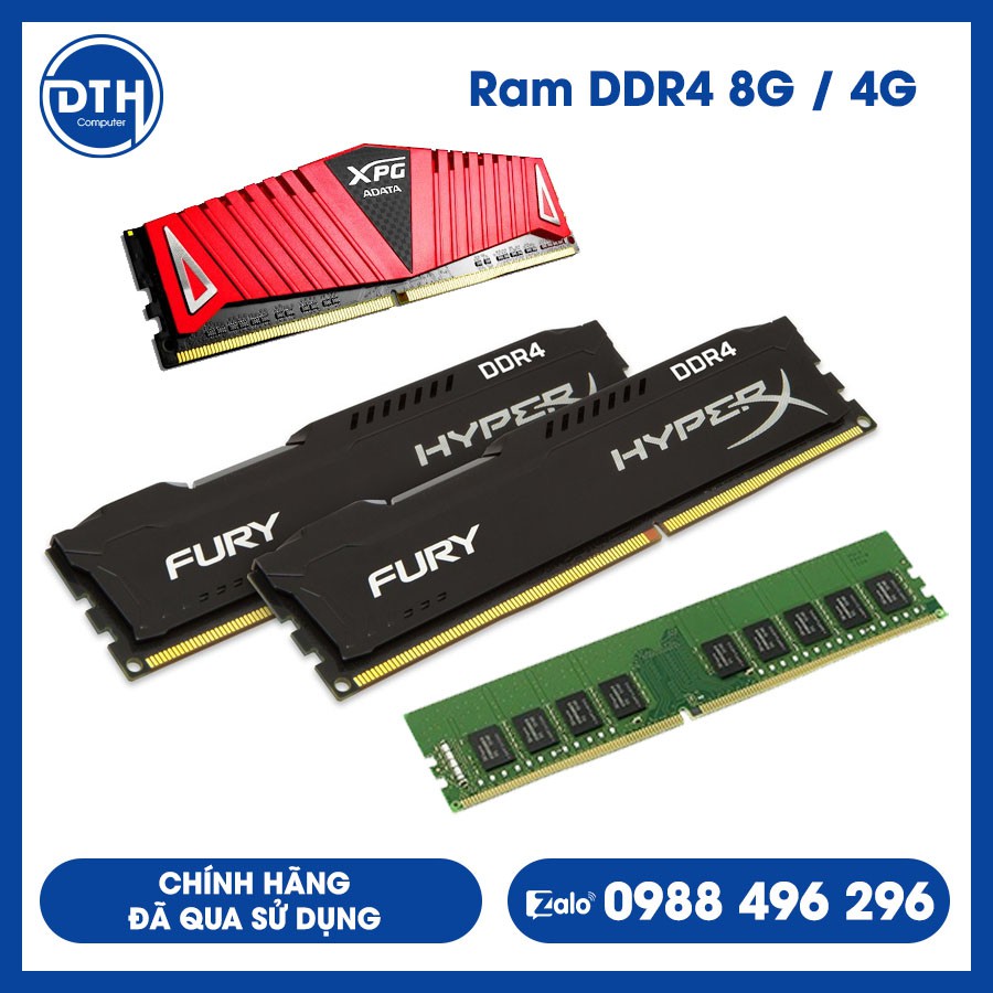 Ram DDR4 loại 8G / 4G Bus 2400, 2133 / Chính hãng đã qua sử dụng ...