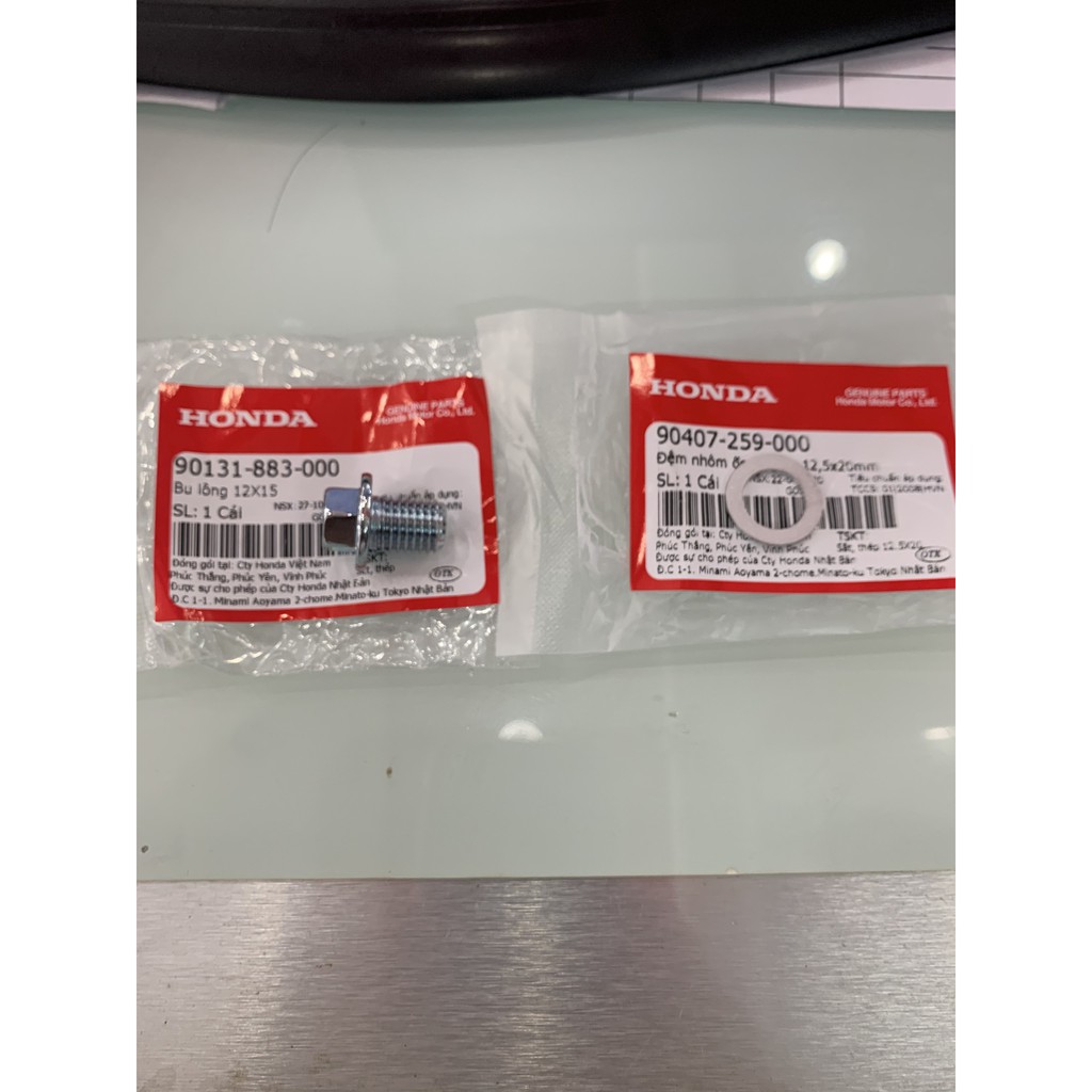 ỐC XẢ NHỚT + LONG ĐỀN NHÔM ZIN CHÍNH HÃNG 9280012000 90131883000 ...