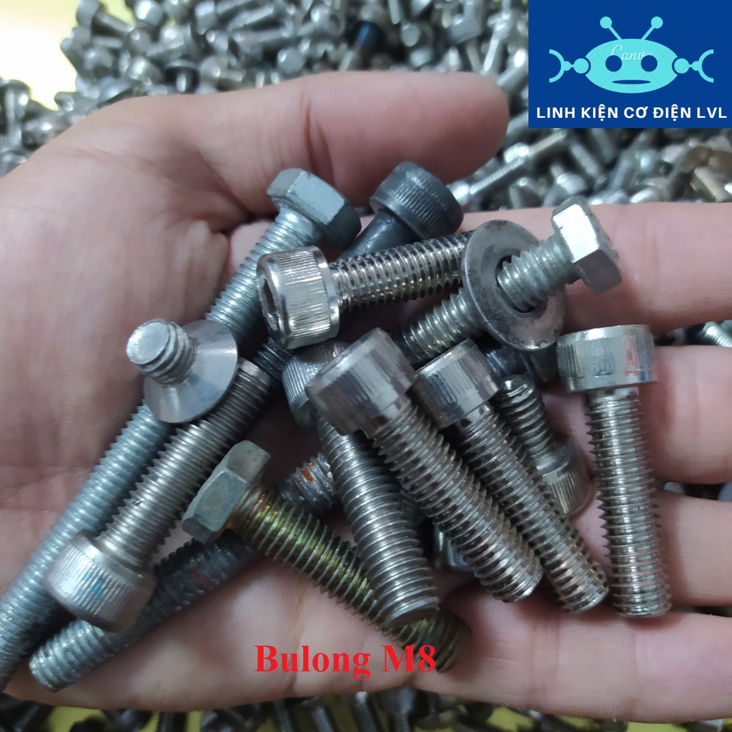 1kg bulong, ốc cũ tháo máy Nhật, Hàn đã chọn lọc ra từng loại M2.5 + M3, M4, M5, M6, M8, M10 ...