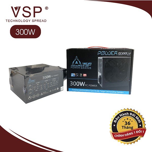 Nguồn VSP Công Suất Thực 300W Full Box - Kèm Dây Nguồn- BH 36 Tháng ...
