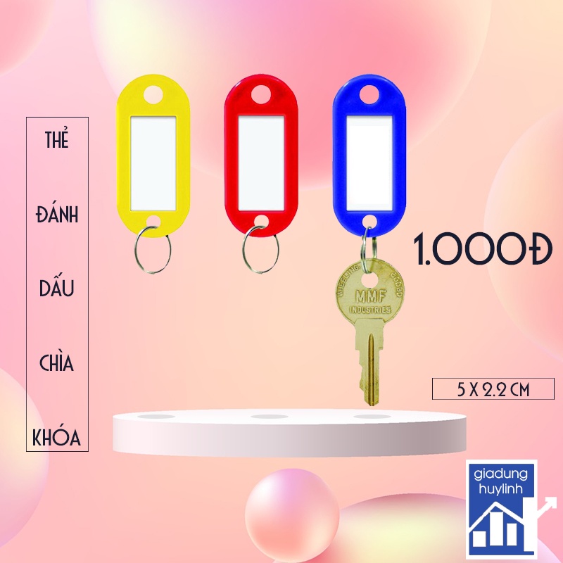 Móc khóa thẻ ghi chú hành lý, đánh dấu chìa khóa - Thẻ tên, name tag ...
