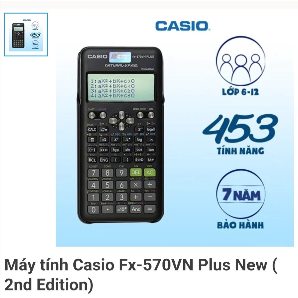 Máy Tính Casio Fx 570vn Plus New | Shopee Việt Nam