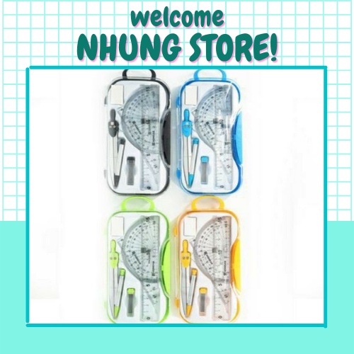 Bộ compa eke Hồng Hà - thước kẻ có hộp nhựa chắc chắn | Shopee Việt Nam