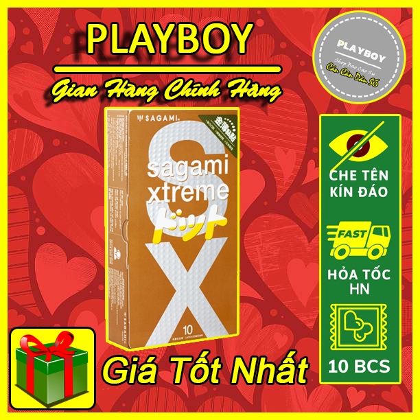 Bao cao su Sagami Xtreme hộp 10S Nâu gai nhỏ hộp 10 chiếc Playboy.sagami | Shopee Việt Nam