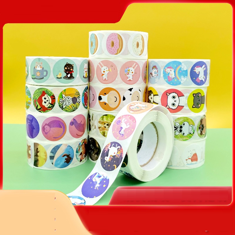 Sticker khen thưởng, đánh dấu bài tập, cảm ơn trang trí dạng cuộn ...