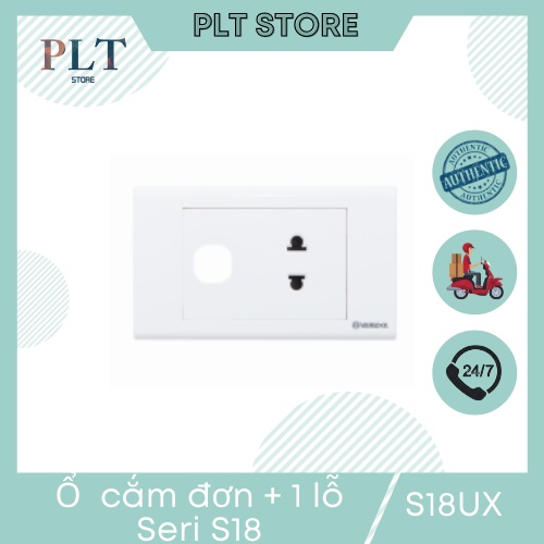 Ổ cắm đơn 2 chấu 16A + 1 lỗ SINO S18UX dòng S18 ( 120x70 ) | Shopee ...