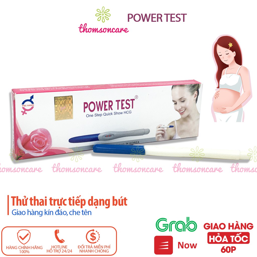 Bút thử thai Power Test điện tử - giao hàng kín đáo, che tên, test thai ...