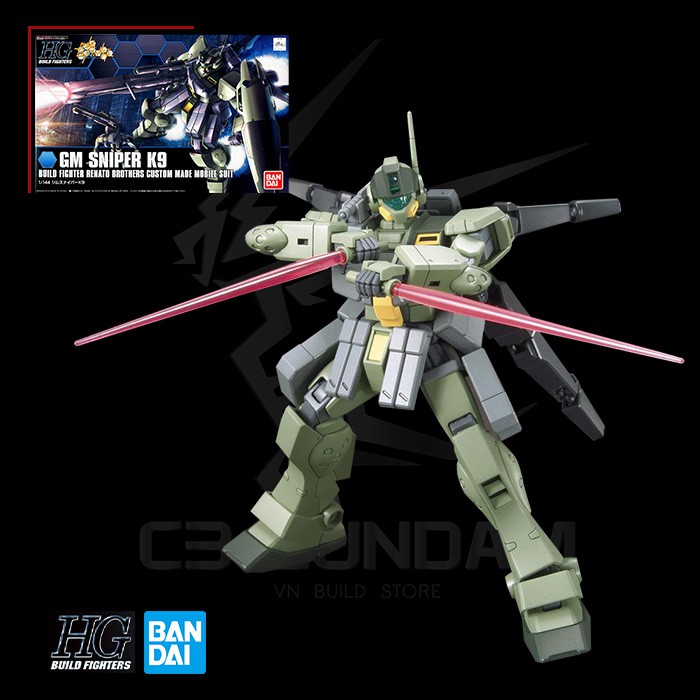 [CÓ SẴN] MÔ HÌNH GUNDAM BANDAI HG 1/144 GM SNIPER K9 HGBF GUNDAM BUILD FIGHTER | Shopee Việt Nam