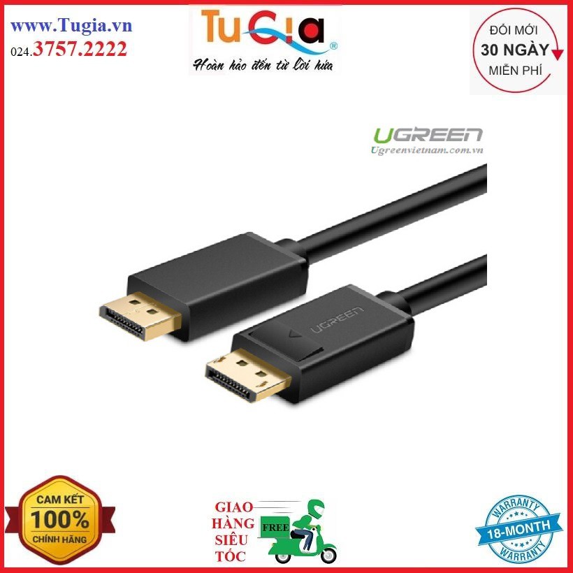 Cáp Displayport 2 Đầu Dương Dài 3Met UGREEN 10212 - Displayport To ...