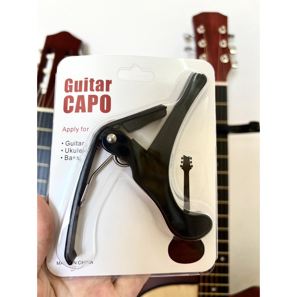 Capo guitar cá mập kẹp được Acoustic và classic loại tốt nhất tặng pick ...