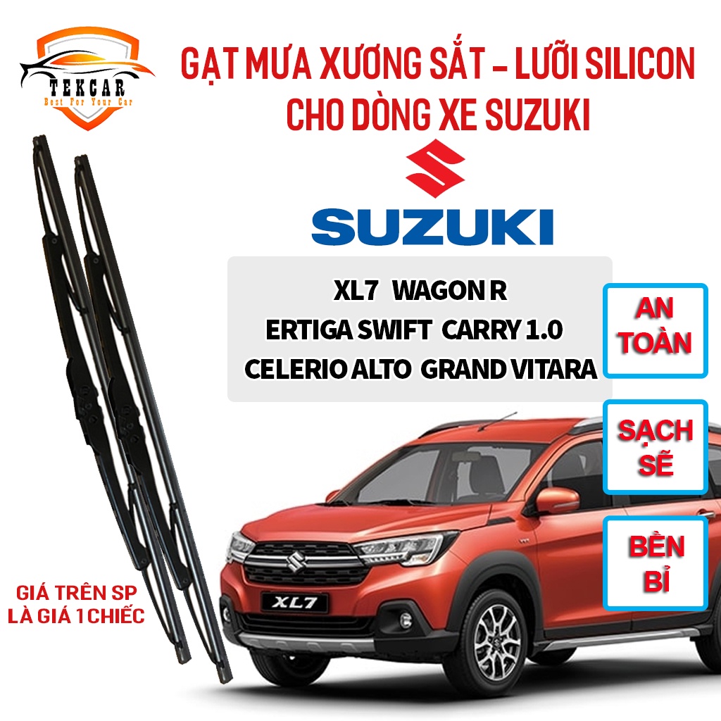Gạt nước mưa xe ô tô, lưỡi gạt mưa silicon xe Suzuki XL7, Ertiga, Swift ...