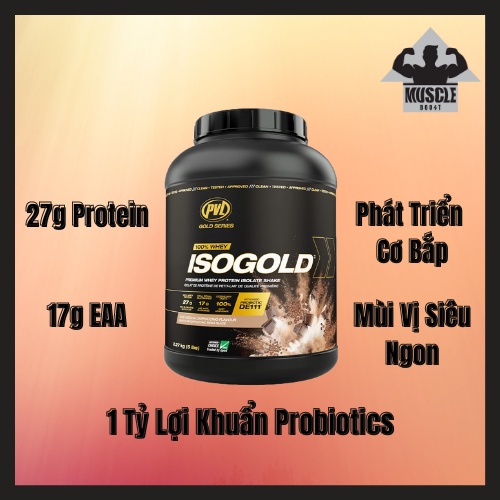 PVL IsoGold 5lbs - ISO GOLD Whey 100% Isolate - Sữa Hỗ Trợ Tăng Cơ, Vị ...