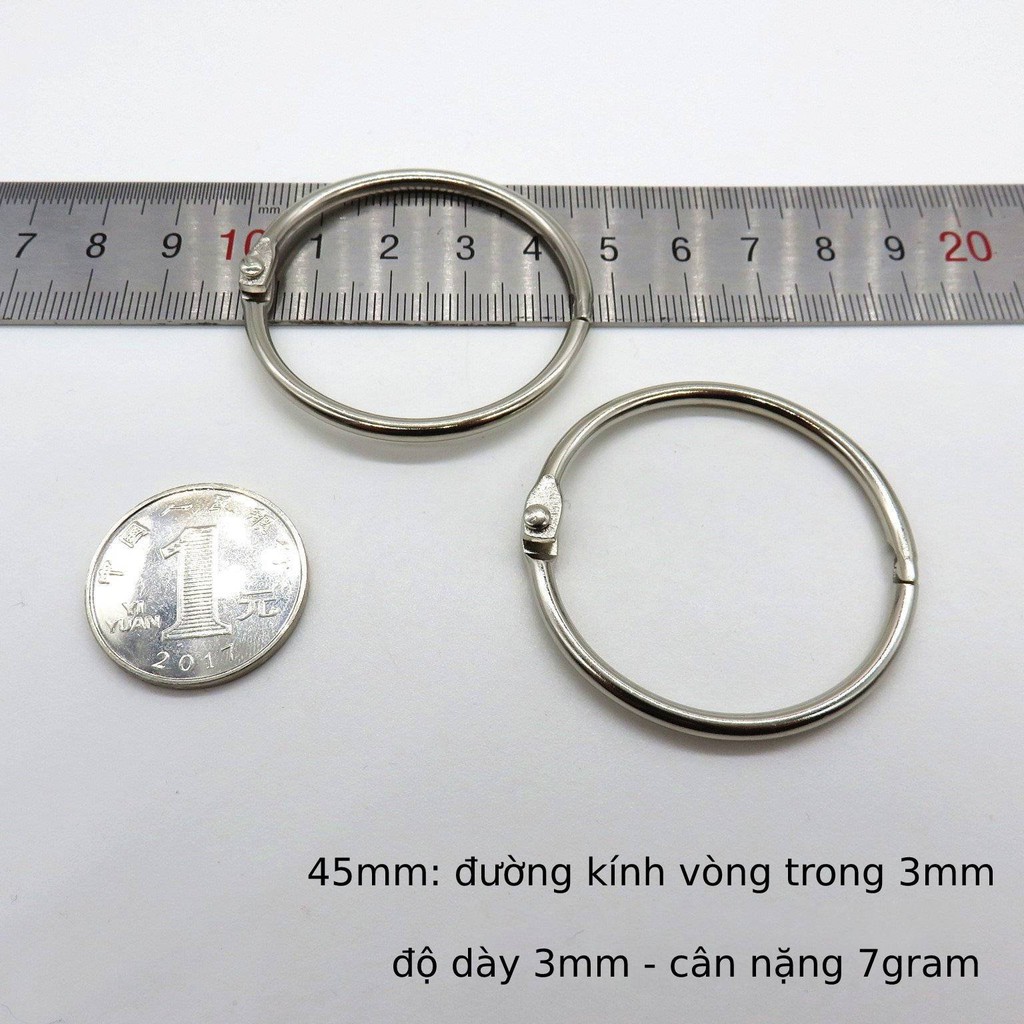 Khoen tròn đóng mở làm album flash card đủ size 2cm-9cm | Shopee Việt Nam