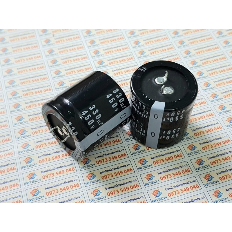 Tụ hóa Nichicon, Rubycon 330uF 450V 450V330uF kích thước 35x35mm | Shopee Việt Nam