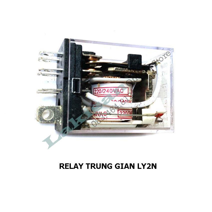 Rơ le trung gian - Relay kính MY2N LY2N MY4N 12VDC/24VDC/220VAC | Lakisan | Shopee Việt Nam
