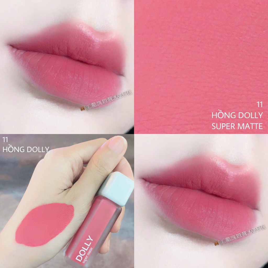 Son lì, kem, không chì Dolly SUPER MATTE siêu min ( tặng dưỡng khi mua ...