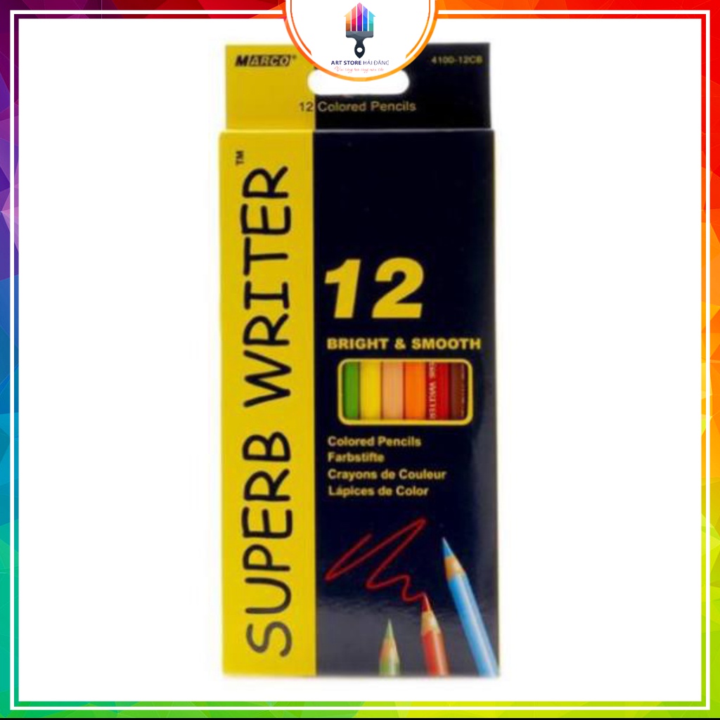 CHÌ MÀU CAO CẤP MARCO SUPERB WRITER 4100-12CB | Shopee Việt Nam